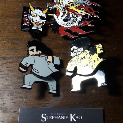 YK Dragon of Dojima enamel Pin - Etsy