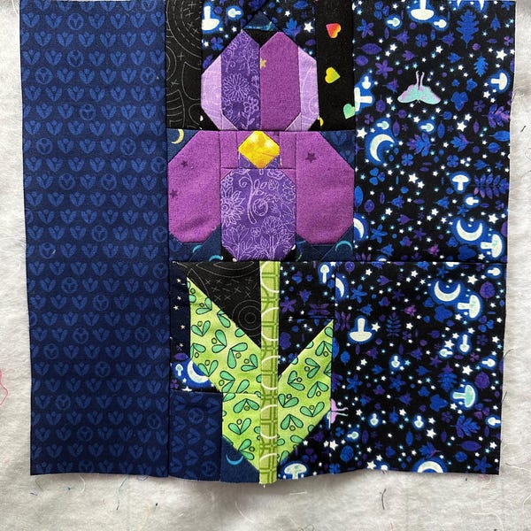 Shelly's Iris Quilt Block Pattern Spring Flower Garden PDF ...