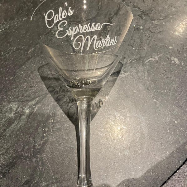 Personalized Espresso Martini Glass: Engraved Cocktail Glass (7.25 Oz ...