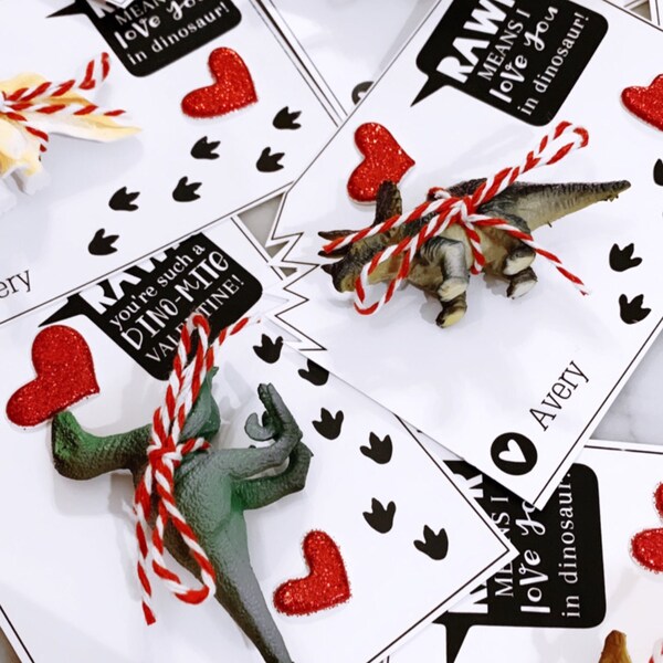 Dinosaur Printable Valentines for Teachers, Printable Valentines for ...