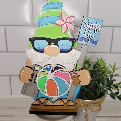 Beach Gnome SVG File Laser Cut File Standing Beach Gnome SVG Gnome ...