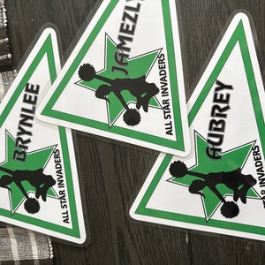 PRINTED Cheer Team Hotel Door Sign for Competitions Megaphone and Poms ...