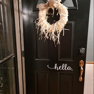 Hello Door Decal, Cute Hello Sticker Greeting for Home, Welcome to Our ...