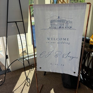 Wedding Welcome Sign, Wedding Welcome Sign, Fabric Sign, Custom Wedding ...