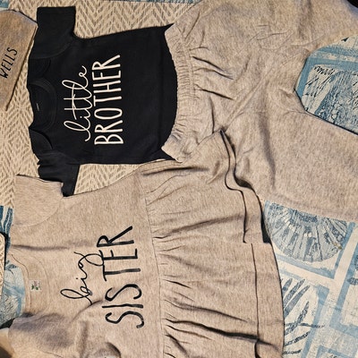 Big Brother/little Sister Matching Sibling Set. Baby Shower Gift. Take ...