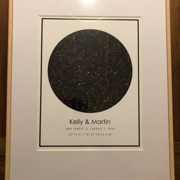 DIGITAL DOWNLOAD - Custom Star Map, Constellation Chart, Map of the ...