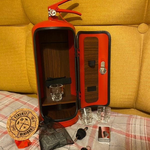 LED Light Mini Bar Fire Extinguisher Firefighter Gift Original Present ...