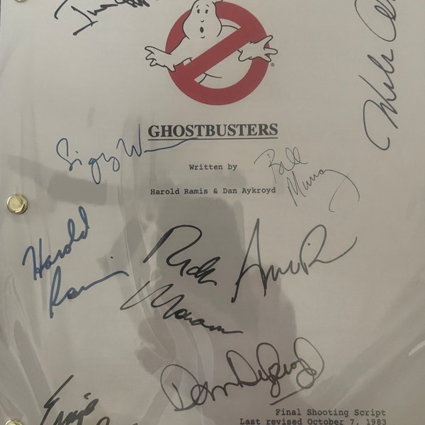 FRAMED Ghostbusters Movie Script Original Full Screenplay - Etsy