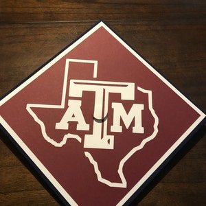 Custom Graduation Cap, Texas Tech, University of Texas, A&M, Aggie ...