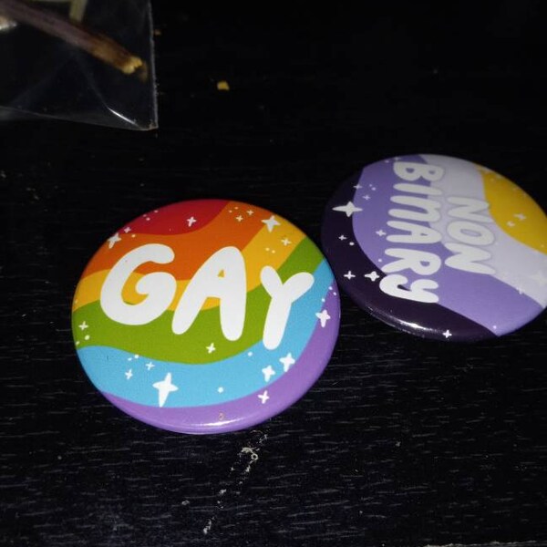 LGBTQ Identity Pins - Pride Flag Buttons - Etsy