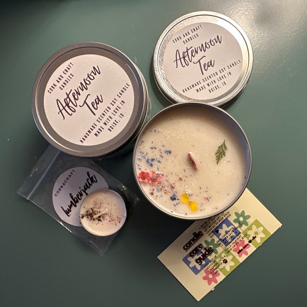 Pine Soy Candle, Holiday Candles, Seasonal Scented Aroma, Crackling Wood Wick Candle, Pine ...