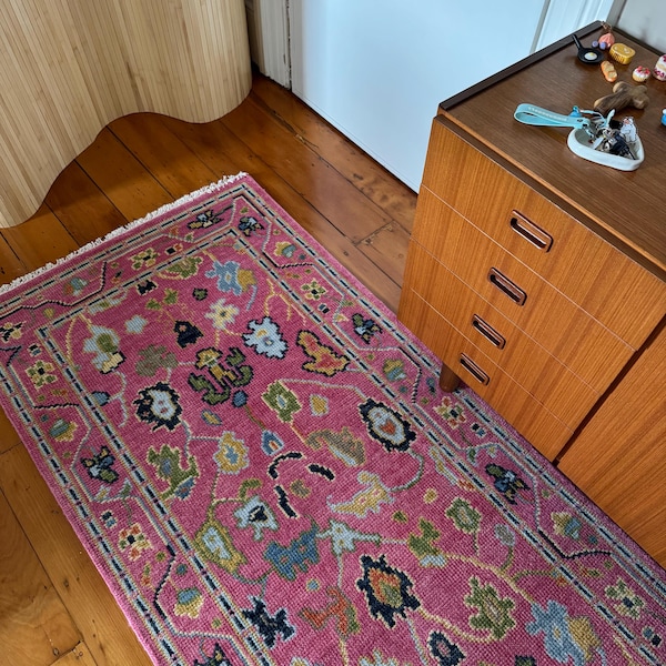 Pink Persian Style Rug 5x8, 6x9, 8x10, 9x12, 10x14 Ft Antique Hand ...