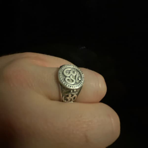 Gold Om Ring, Buddhist Ring, Gold Vermeil Ring, Meditation Ring ...