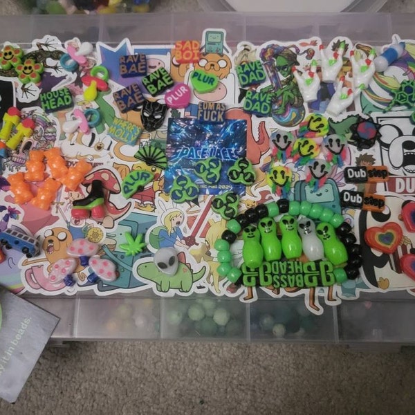 Spider Kandi Beads for Spooky Halloween Kandi Packs of 5, 10, 20, or 30 ...