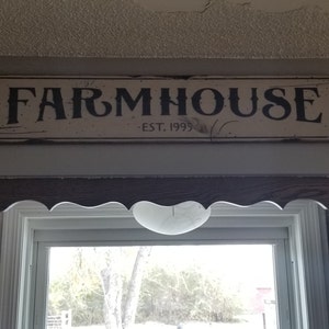 Farmhouse Wood Sign, Personalized Established Date Gift, Custom ...