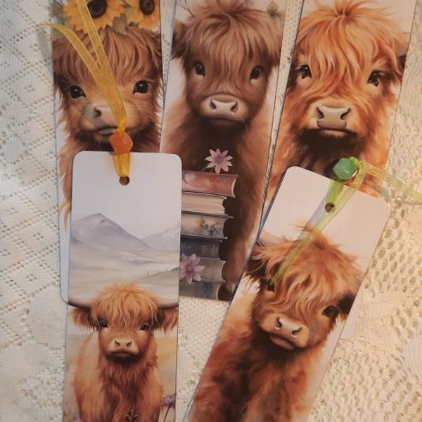 Highland Cow Bookmarks Bundle Printable Digital Download PNG JPG ...
