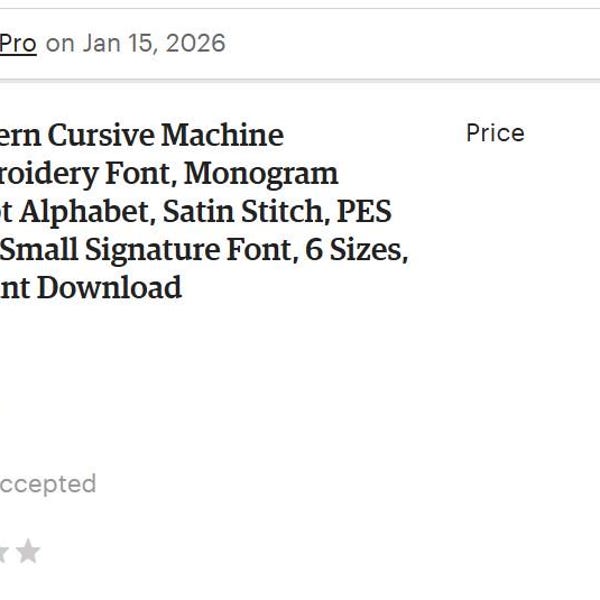 Modern Cursive Machine Embroidery Font, Monogram Script Alphabet, Satin ...