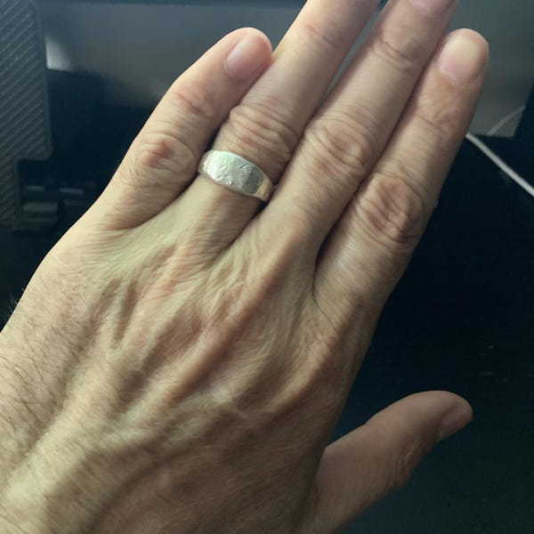 Two Lines Ring, Silver Ring With Lines, Silver Strips, Minimalism and ...