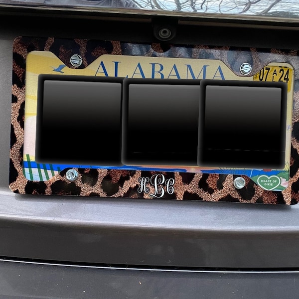 Cheetah Print Personalized License Plate and Accessories, Personalized ...