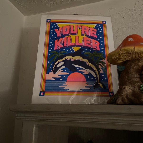 You're Killer Risograph Print - Etsy