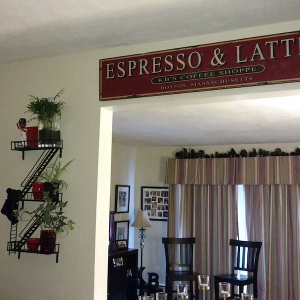 Custom Espresso & Latte Sign - Rustic Hand Made Vintage Wooden Sign - Etsy