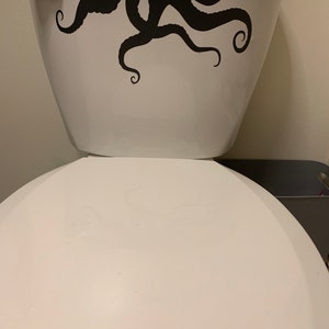 Octopus Toilet Decal Octopus Attack Vinyl Bathroom Decal - Etsy