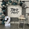 Two Fast Birthday Backdrop, Two Fast Birthday Banner, Race Car Birthday ...
