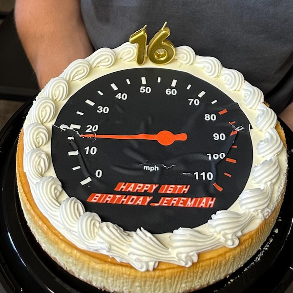 Racing Speedometer EDIBLE Cake Cupcake Image Topper, Speeding Cake ...