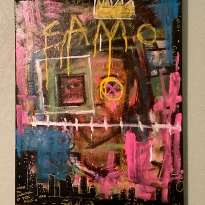 Graffiti Slap Stickers on Priority Mail Label. Block Print. - Etsy