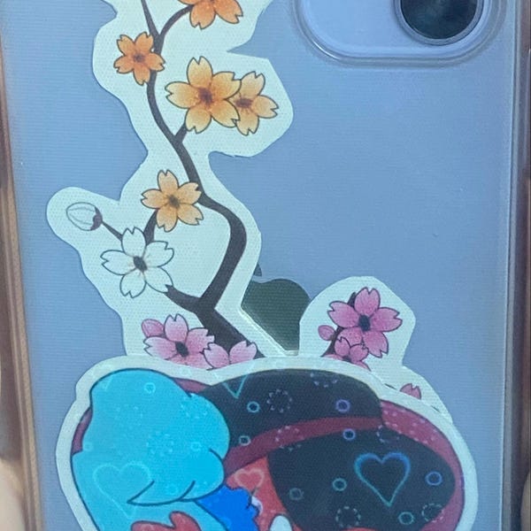 Sakura Asexual Sticker, Waterproof Ace Pride, Ace Sticker, Subtle Pride ...