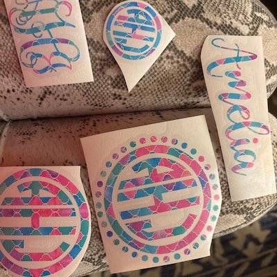 Custom Monogram Decal Sticker Pack Full Sheet Monogram Bundle 14 ...
