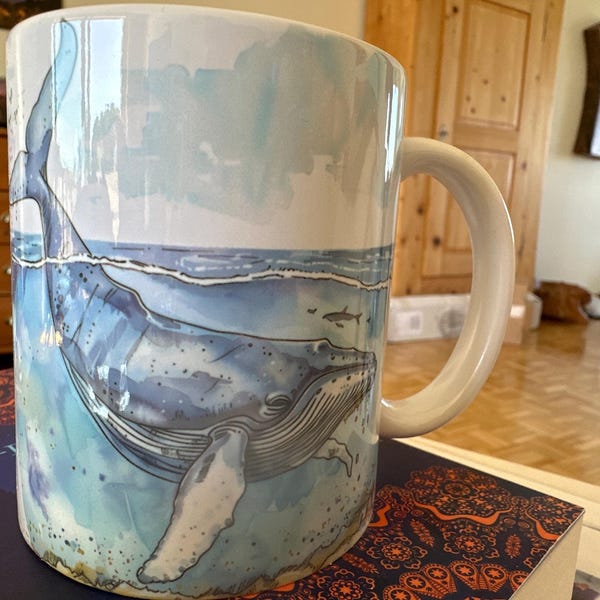 Ceramic Ocean Wave Mug, 11oz Sea Mug, Ocean Theme Coffee Mug, Beach ...