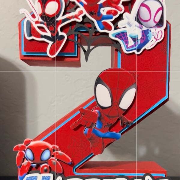 Spidey and His Amazing Friends 3D 7” Letters or Numbers | Spidey Party ...