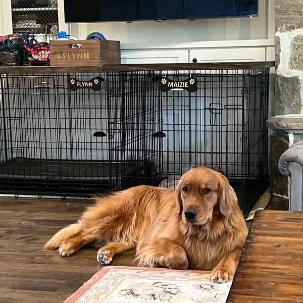 Safety Lip Included Dog Kennel Pine Wood Table Top Dog Kennel Cover ...