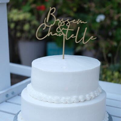 Personalized Cake Topper, Custom Names Cake Topper, Mr and Mrs Cake ...