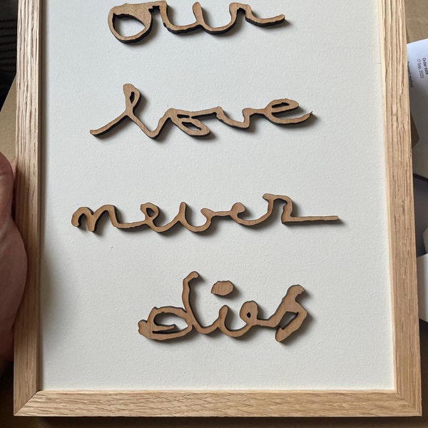 Bespoke Hand Writing Sign | Hand Written | Anniversary Gift | Birthday ...