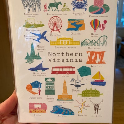 Northern Virginia A to Z Wall Art Print by Chufish Studio Abcs Alphabet ...