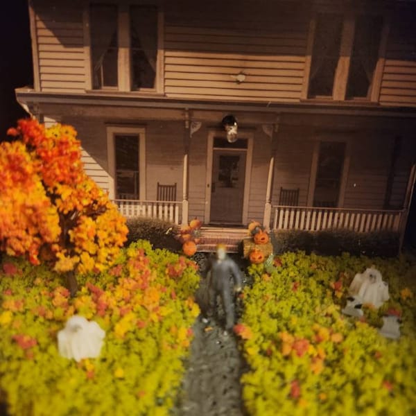 Dollhouse Miniature Handmade 2 1/2" Orange/yellow Fall Tree -- 1:48 / O ...