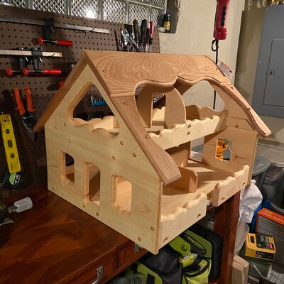 Natural Wooden Dollhouse Toy Dollhouse Waldorf Dollhouse Montessori ...