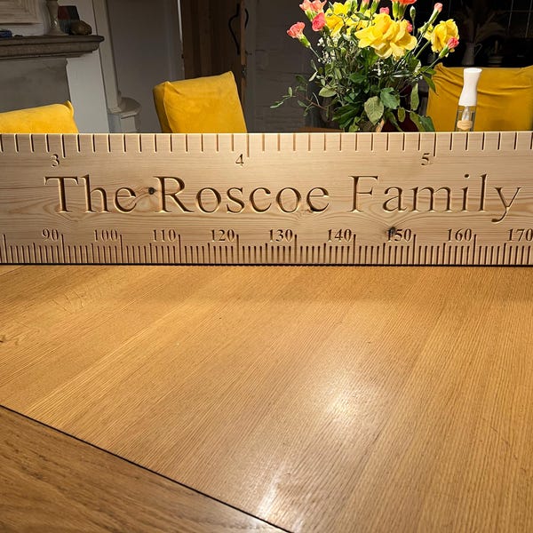 Personalised Wooden Height Chart Ruler: Family Growth Tracker - Etsy UK