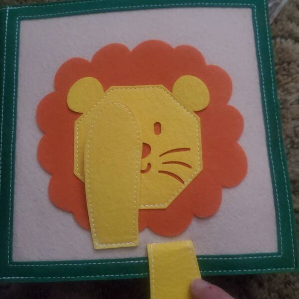 Mini Quiet Book for Toddler, Bear Quiet Book, Montessori Book Pretend ...