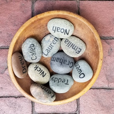 Engraved Name Rock Personalized Engraved Rock Child's Palm Size Rock ...