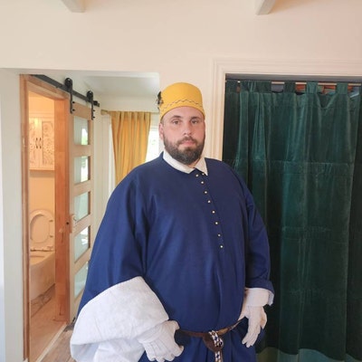 Medieval Veil 100% Silk With Freshwater Pearls Oval Veil With Fillet ...