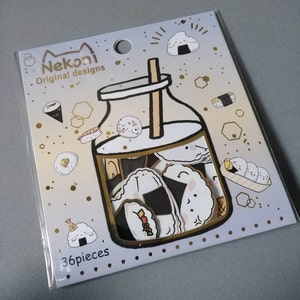 Cute Rice Ball Sticker Set Sushi Sticker Set Kawaii Stickers - Etsy