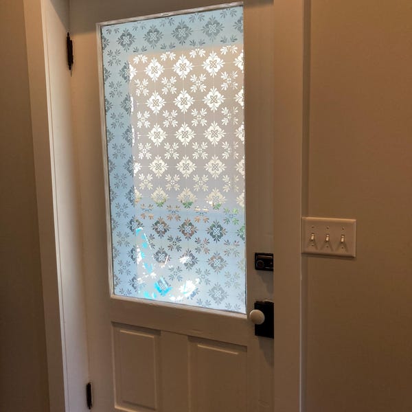 Pvc-free Leaded Clear Glass Decorative Window Film Square Pattern - Etsy