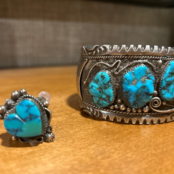 Turza Wells and Andrew Shows Enamel & Inlay Gemstone on Sterling Silver ...