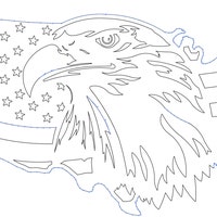 Wildlife, Mountain, Eagle and Deer Scenery - Monogram DXF and SVG ...