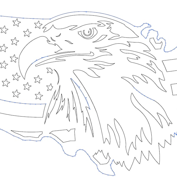 American Flag Eagle SVG Cut File, USA Eagle Flag Metal Sign, Patriotic ...