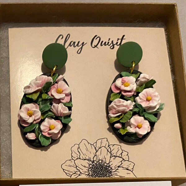 Cheetah Earrings Dangle Animal Earrings Handmade Polymer Clay Jewelry ...