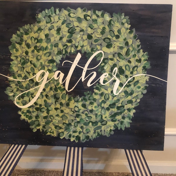 DIY Farmhouse Gather Stencil / Gather Sign / Mylar Reusable Stencil ...